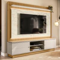 Rack com Painel para TV até 75 Polegadas 2 Portas 215cm Led Flex Guararapes Linea Brasil